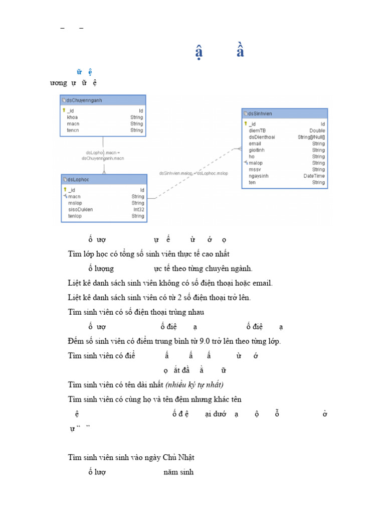2025 - Baitap NoSQL MongoDB - Tuan07 | PDF
