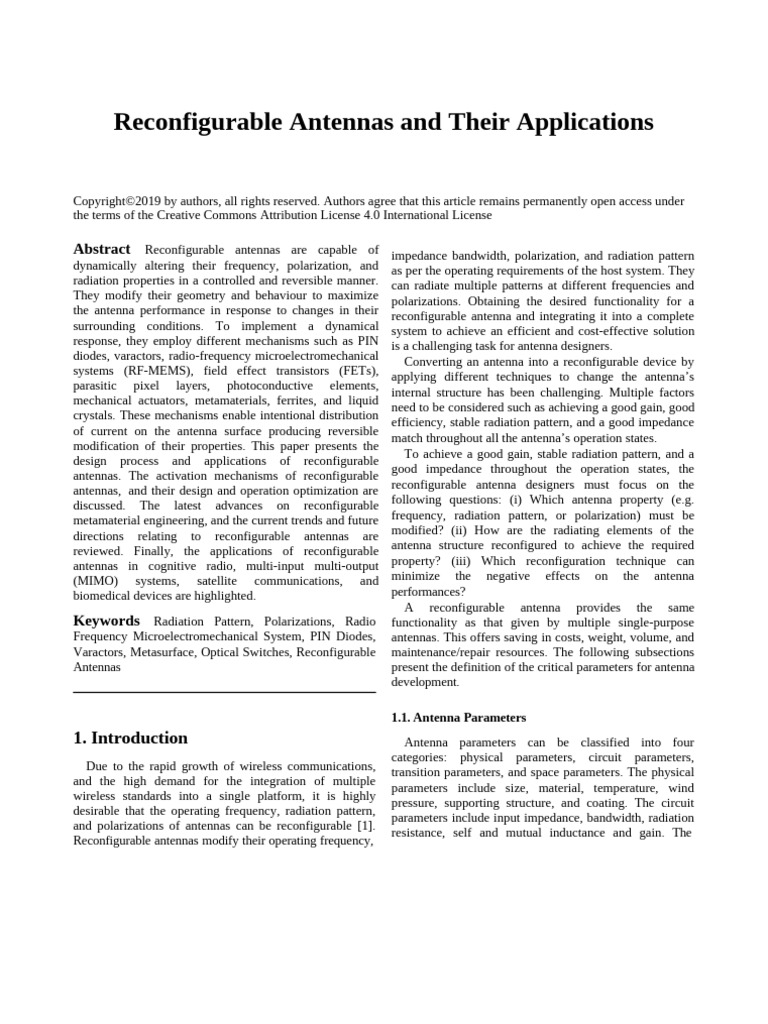 Reconfigurable_Antennas_and_Their_Applications | PDF | Antenna (Radio ...