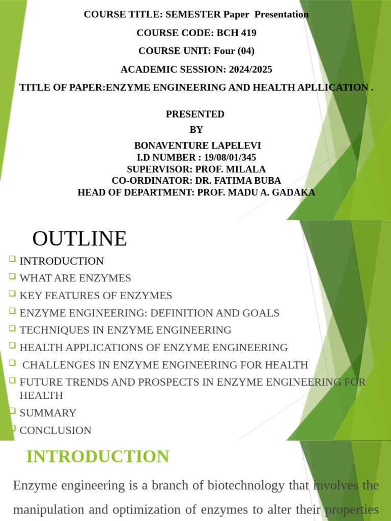 Corrected Slide Presentation - Lapelevi | PDF | Enzyme | Health Care