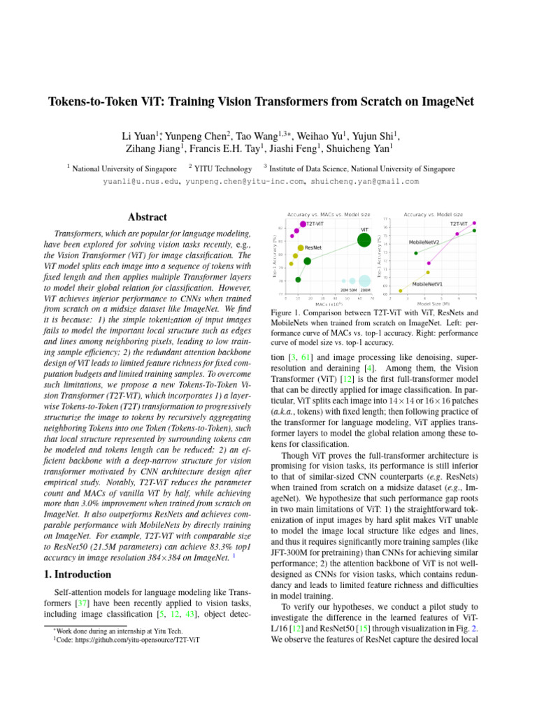 【图片重叠采样+VIT多层提炼+架构】Tokens-To-Token ViT Training Vision Transformers ...