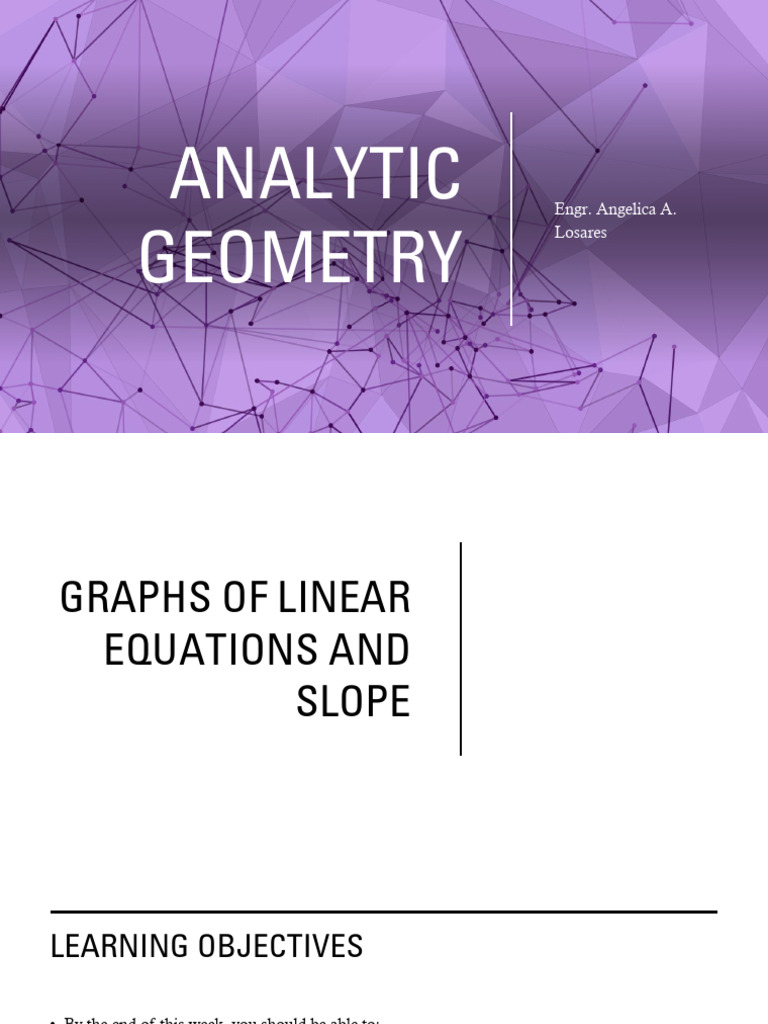 Graphs of Linear Equation and Slopes | PDF | Coordinate System | Line ...