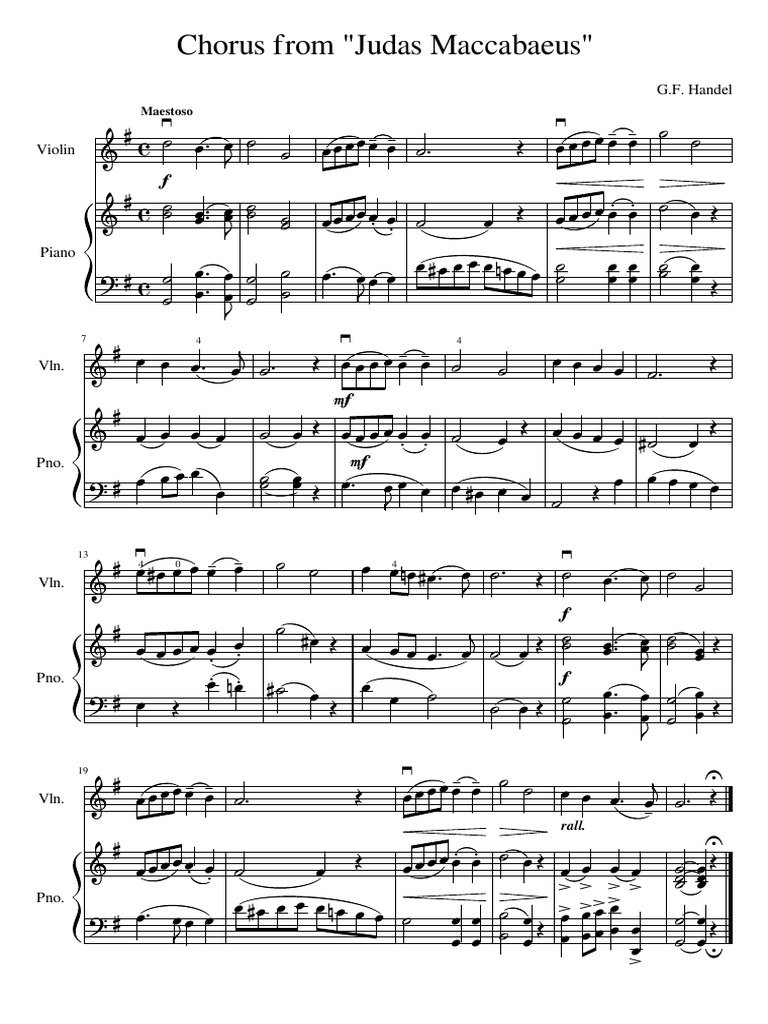 Chorus From Judas Maccabaeus | PDF | Music Based On The Bible | Oratorios
