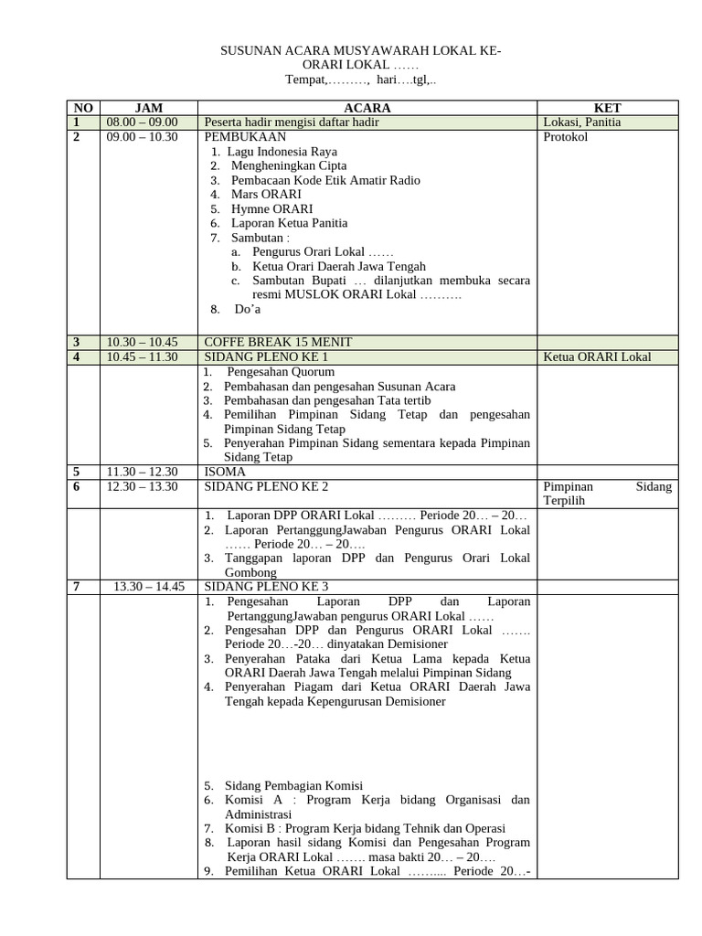 Contoh Rancangan Tata Tertib Muslok | PDF