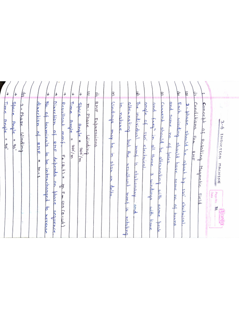 Induction Machine Notes | PDF