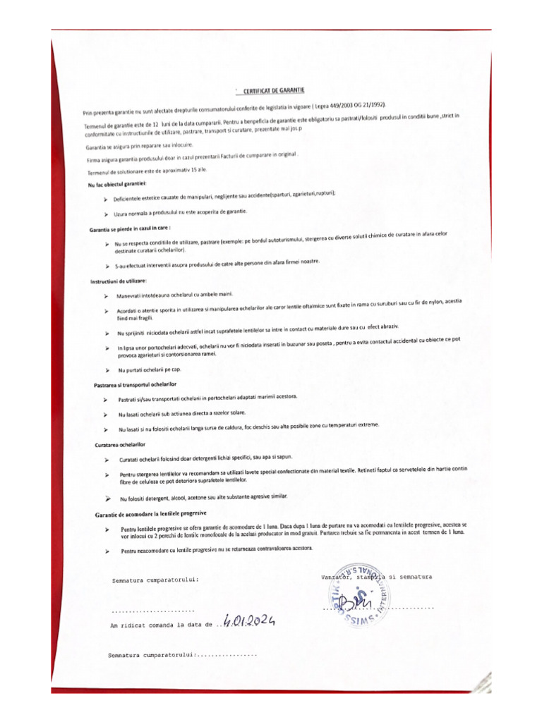 Certificat de Garantie | PDF