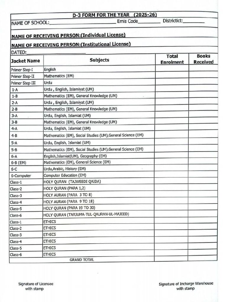 D-3 Form | PDF