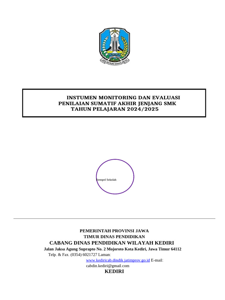 Instrumen Monem PSAJ 2025 | PDF