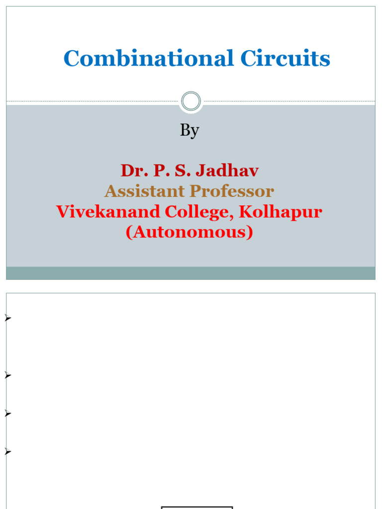 1 Combinational Circuit | PDF