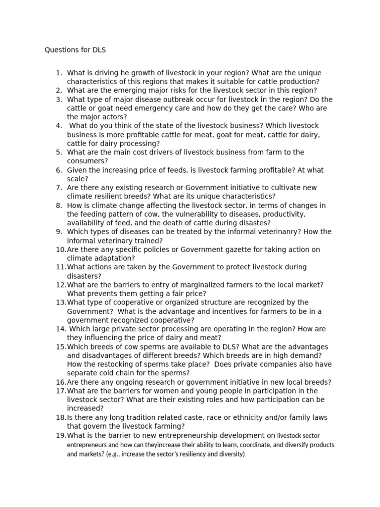 APEA Questions in The Field | PDF | Cattle | Livestock