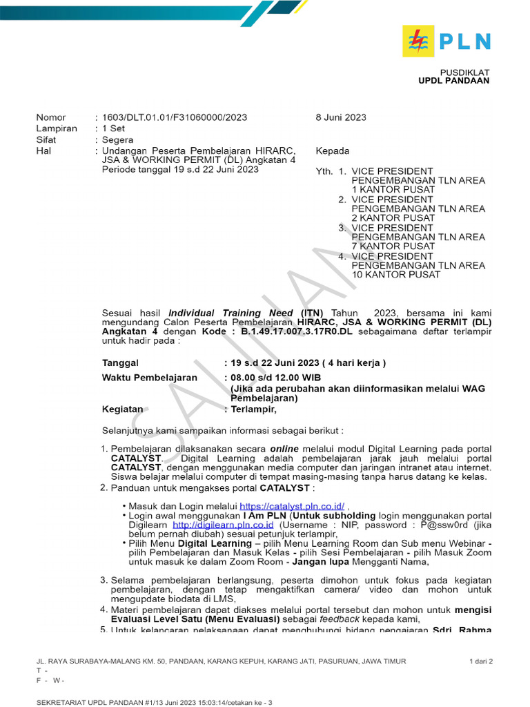 1603 HIRARC, JSA & WORKING PERMIT (DL) Angkatan 4 | PDF