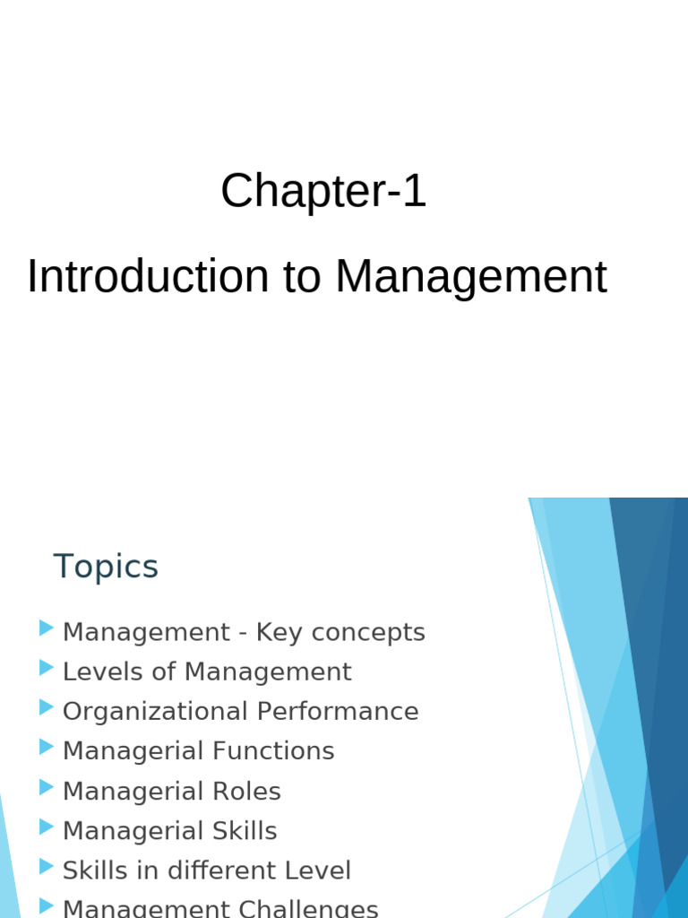 Introduction to Management Concepts | PDF | Goal | Economies