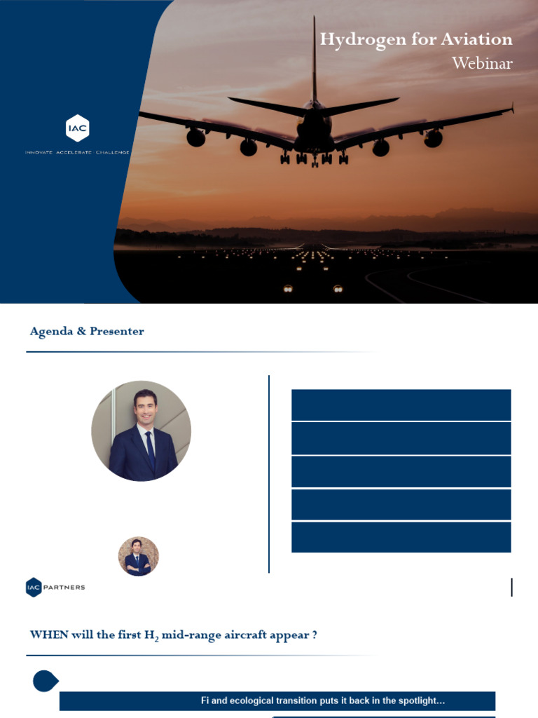 IAC Partners Webinar Hydrogen For Aviation | PDF | Carbon Capture And Storage | Renewable Energy