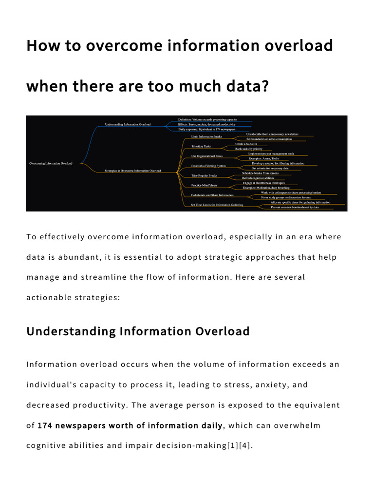 Felo How To Overcome Information Overload | PDF | Information | Mindfulness