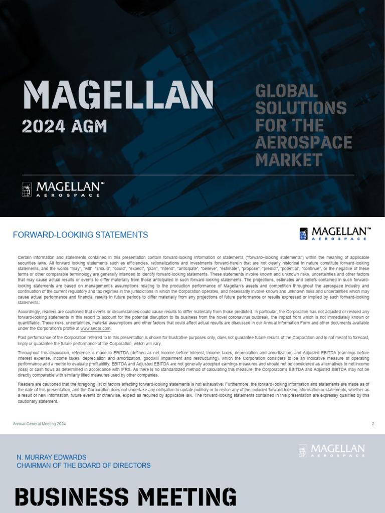 Magellan Aerospace AGM 2024 Overview | PDF | Risk | Governance