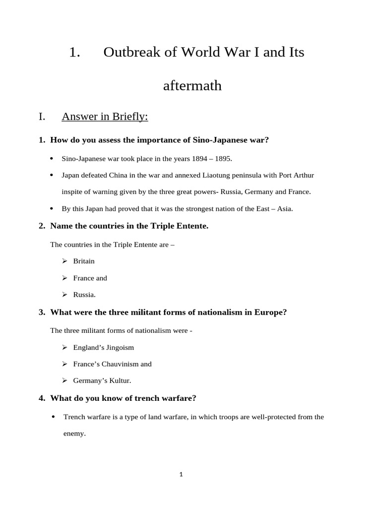 Causes and Consequences of WWI | PDF | German Empire | Bolsheviks