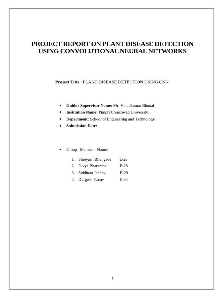 CNN Plant Disease Detection | PDF | Deep Learning | Internet Of Things