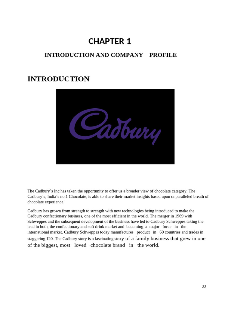 Cadbury Company Profile Overview | PDF | Nestlé | Brand