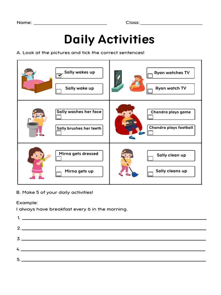 LKPD Daily Activities | PDF
