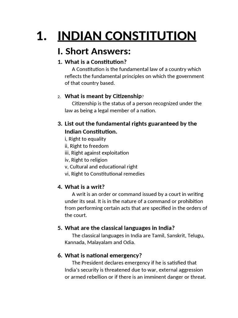 Indian Constitution CIVICS | PDF | Rights | Political Charters