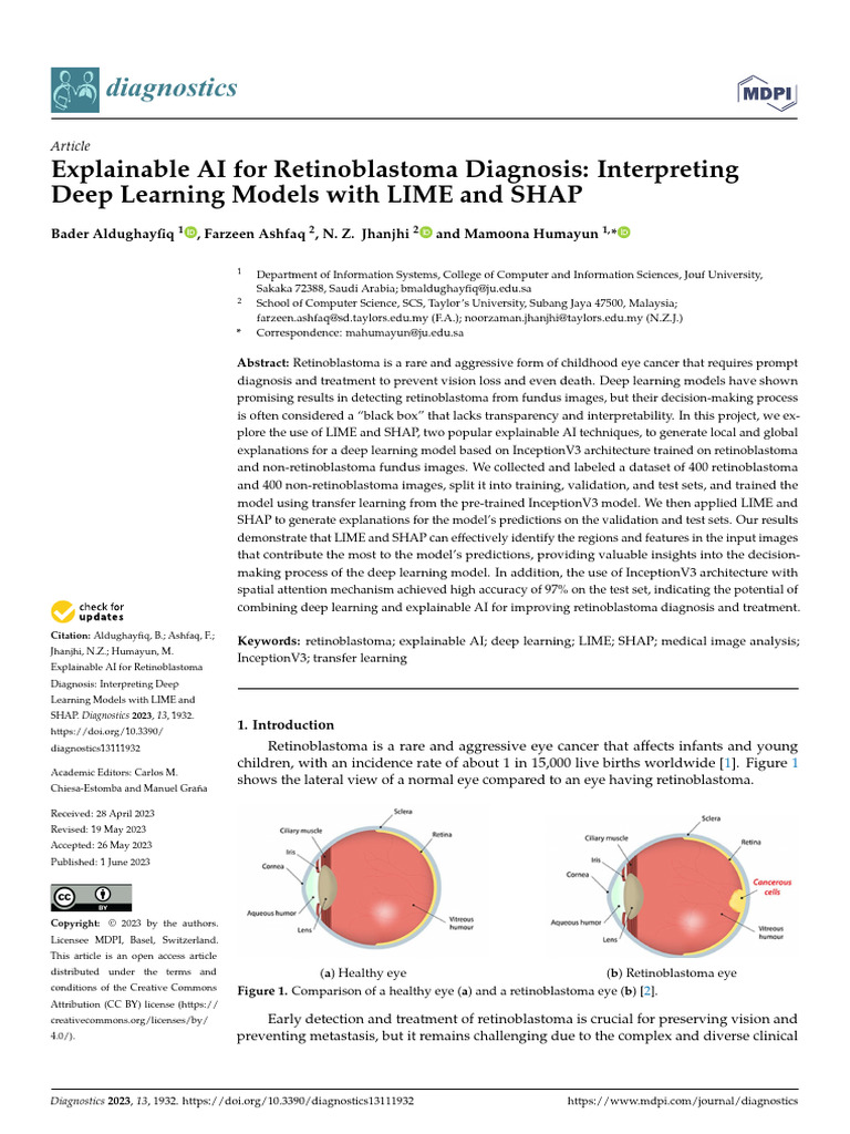 Explainable AI For Retinoblastoma Diagnosis Interpreting | PDF | Deep ...