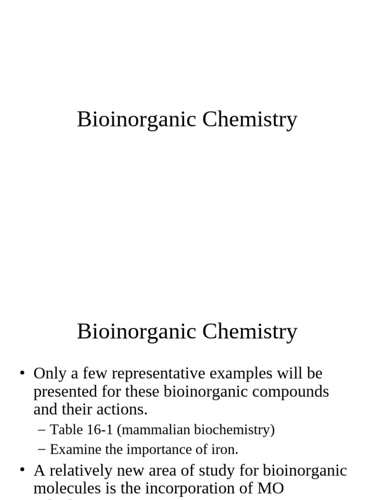 Bioinorganic Lecture 8 | PDF | Hemoglobin | Bioinorganic Chemistry