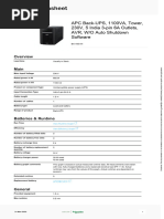 APC BX1100C-IN UPS Specifications | PDF | Electronics | Electric Power
