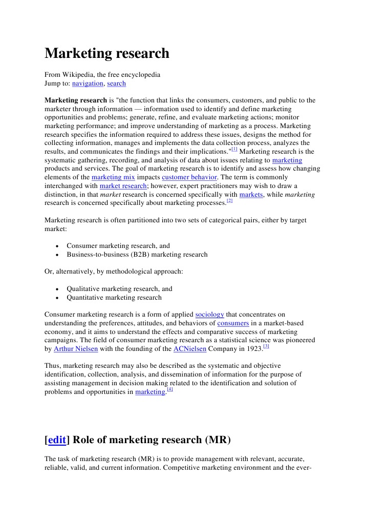 Role of Marketing Research (MR) | PDF | Marketing Research | Marketing