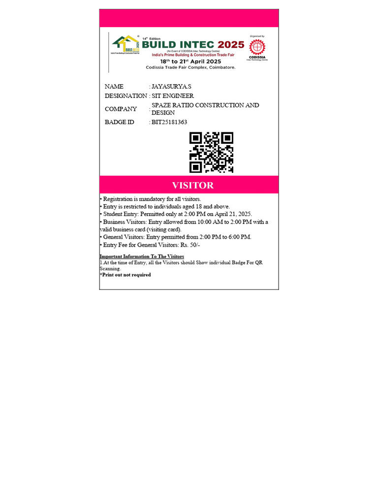 BUILD INTEC 2025 - PrintDate - 2025 - 04 - 16 | PDF