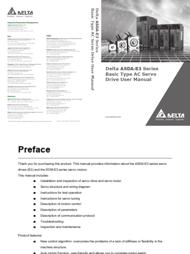 Delta Ia-Asd Asda-E3 Um en 20240108 Unlocked | PDF | Electrical Wiring | Manufactured Goods