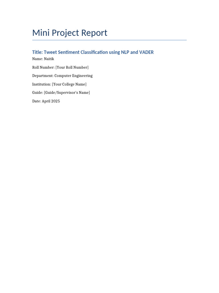 Tweet Sentiment Analysis with VADER | PDF | Data | Information Technology