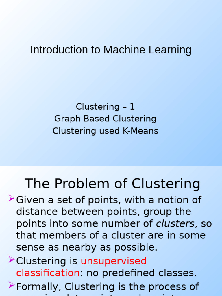 ML Clustering K Mean (1) | PDF | Cluster Analysis | Algorithms And Data Structures