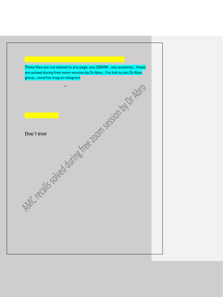 March 2024 Complete File Part 4 AMC | PDF | Cancer | Allergy