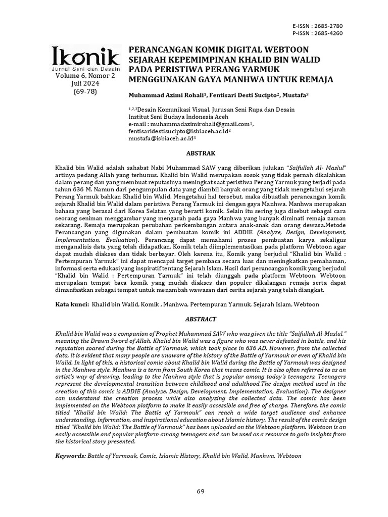 Komik Digital Khalid bin Walid di Webtoon | PDF