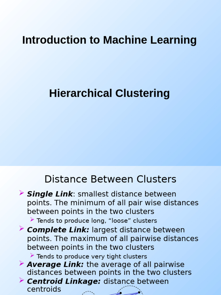 ML-Lec-Hierarchical Clustering | PDF | Cluster Analysis | Theoretical Computer Science