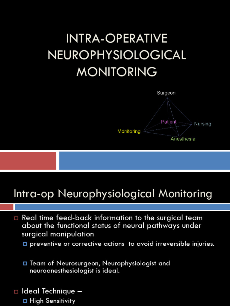 Intraoperative Neurophysiological Monitoring in Neurosurgery | PDF | Electromyography ...