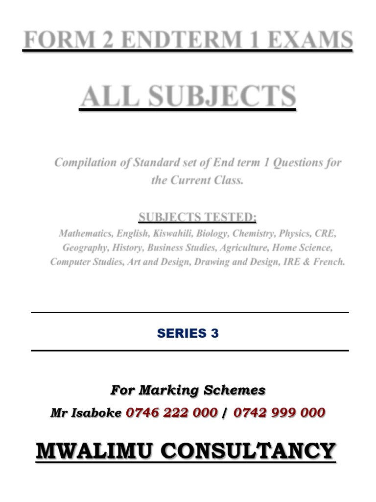 f2 Endterm 1 Exams Series 3 | PDF | Solubility | Chemical Elements