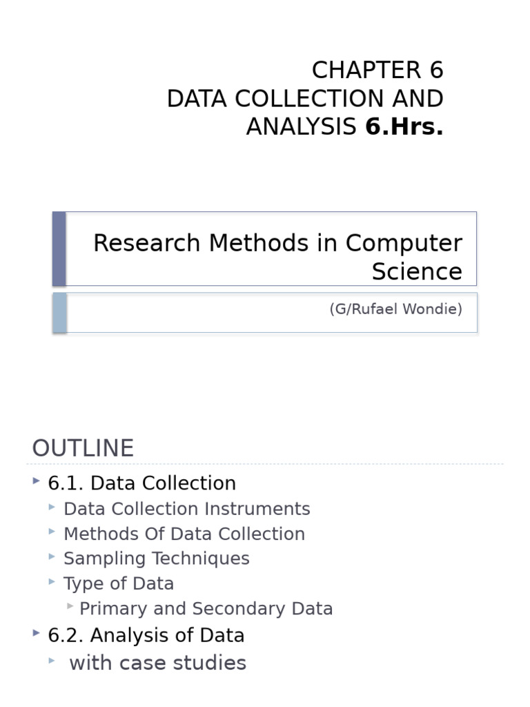Rm-chapter 6 Data Collection and Analysis | PDF | Data | Questionnaire