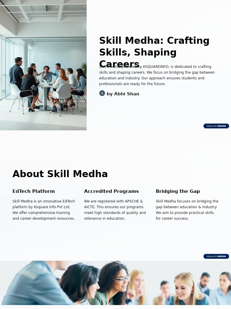 Skill Medha Crafting Skills Shaping Careers | PDF | Mentorship | Educational Technology