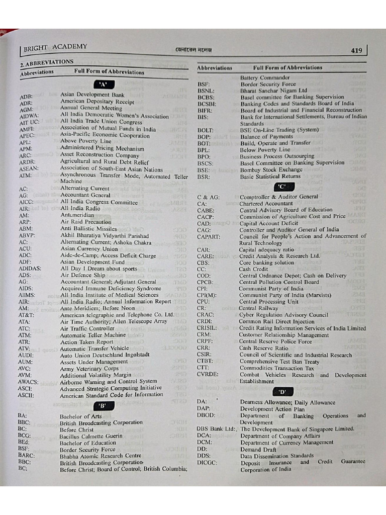 Abbreviation For Miscellaneous Exam | PDF