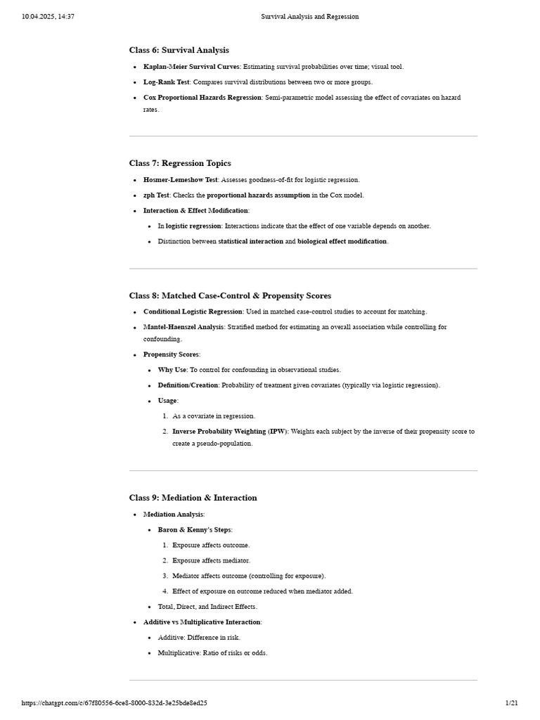 Survival Analysis and Regression | PDF | Regression Analysis | Logistic Regression