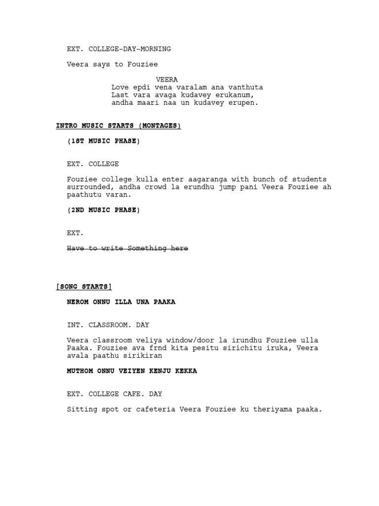 Script For Yaarum Ila Album Draft 1 | PDF | Psychology | Emotions