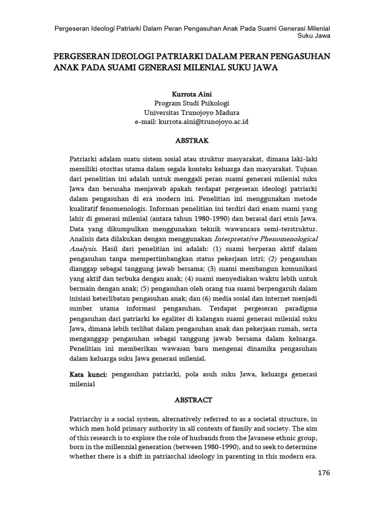 PERGESERAN+IDEOLOGI+PATRIARKI+DALAM+PERAN+PENGASUHAN+ANAK+PADA+SUAMI+GENERASI+MILENIAL+SUKU+JAWA ...