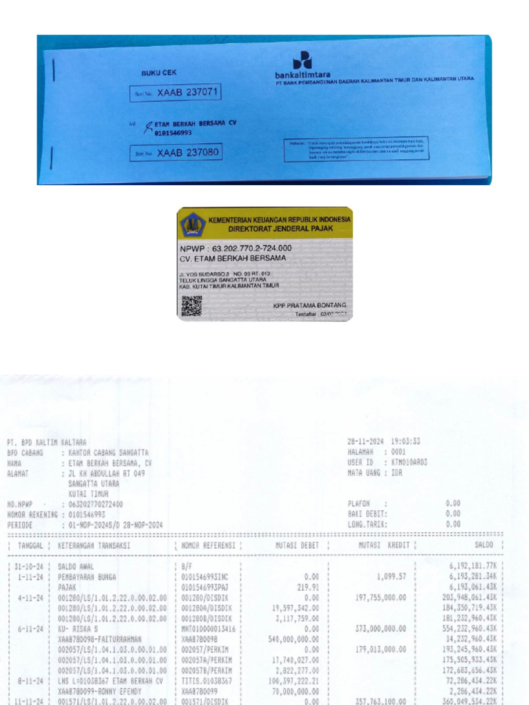 Rek Koran NPWP EBB | PDF