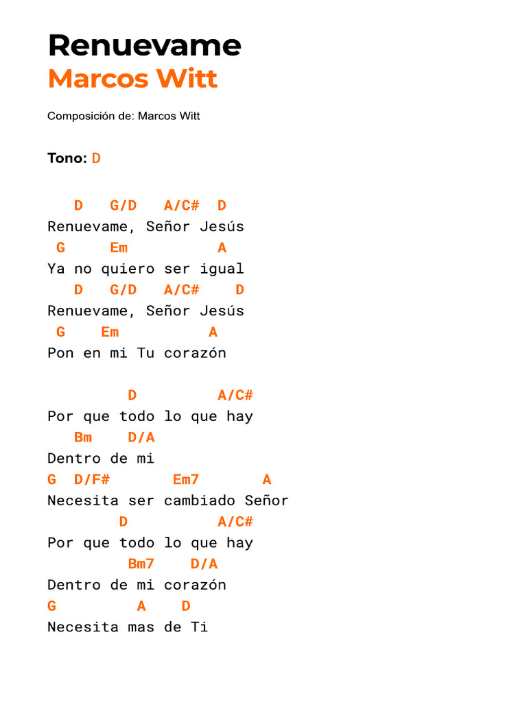 Marcos Witt - Renuevame | PDF