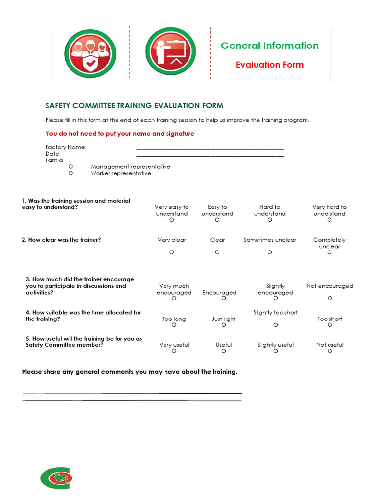 Evaluation Form - RSC Eng | PDF