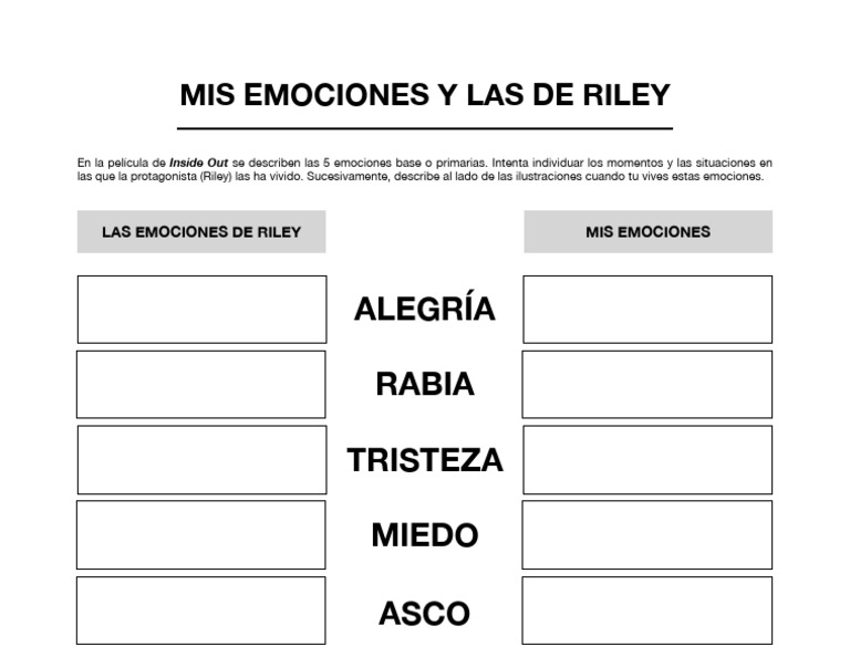 Mis Emociones y Las de Riley | PDF