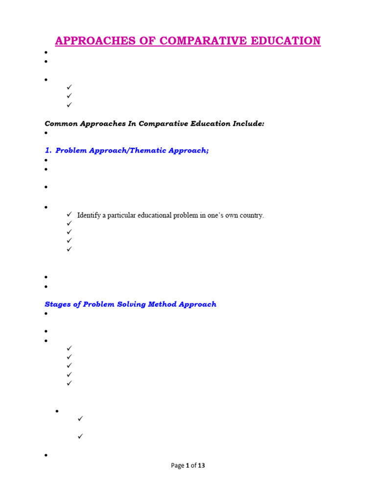3 - Topic 3 - Approaches of Comparative Education | PDF | Methodology ...