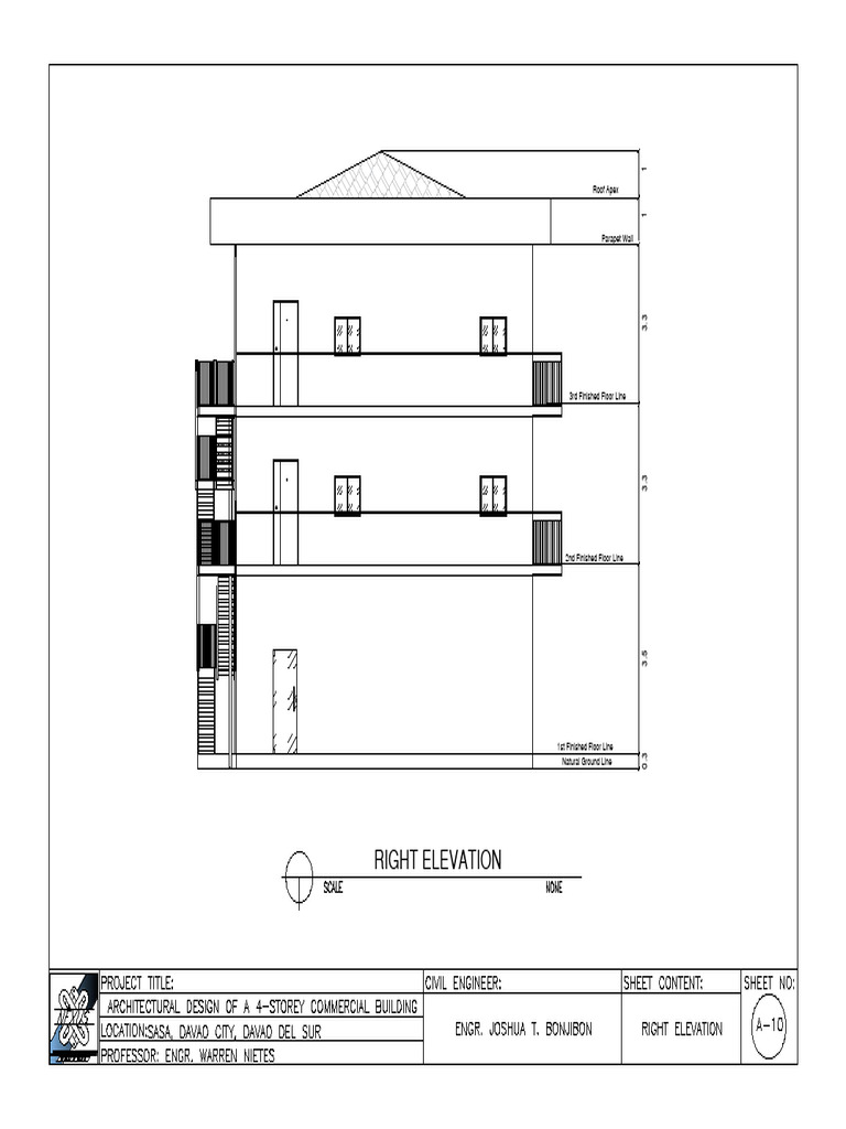 Right Elevation: Roof Apex | PDF