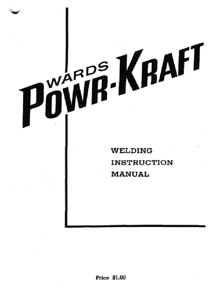 Welding Instruction Manual: Price $1.00 | PDF | Welding | Construction