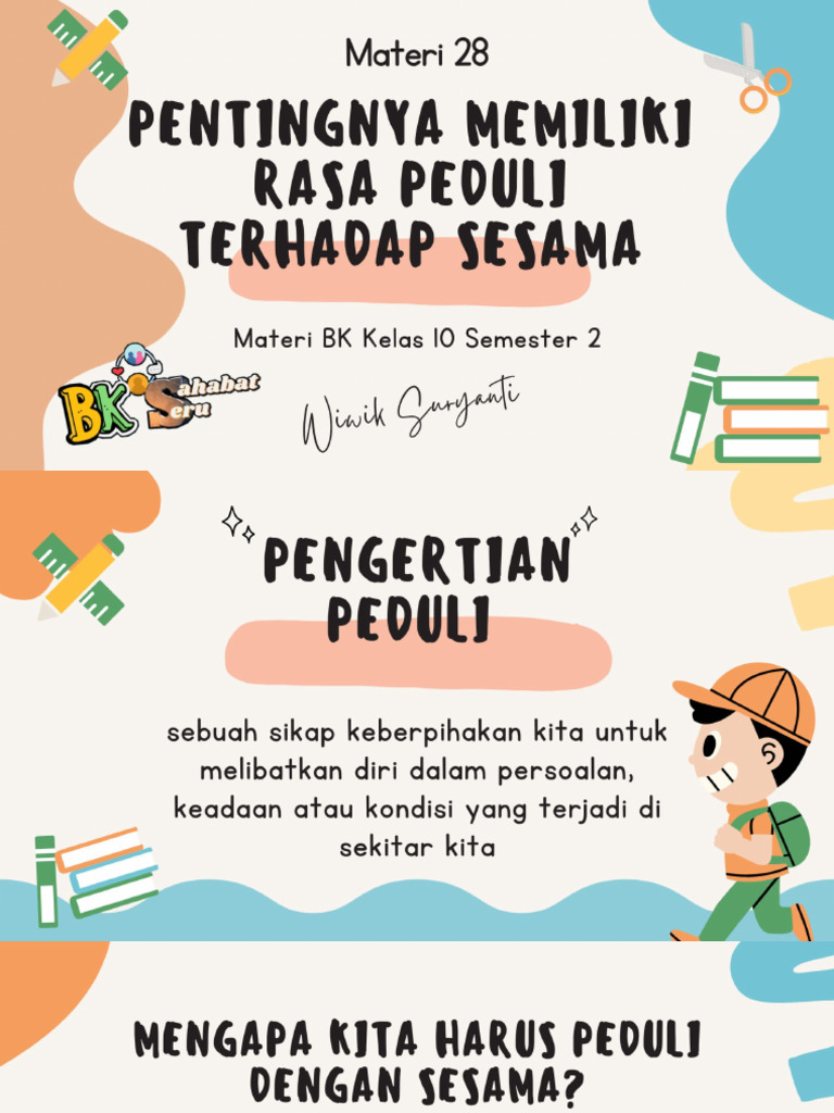 Materi 28 Pentingnya Memiliki Rasa Peduli Terhadap Orang Lain | PDF